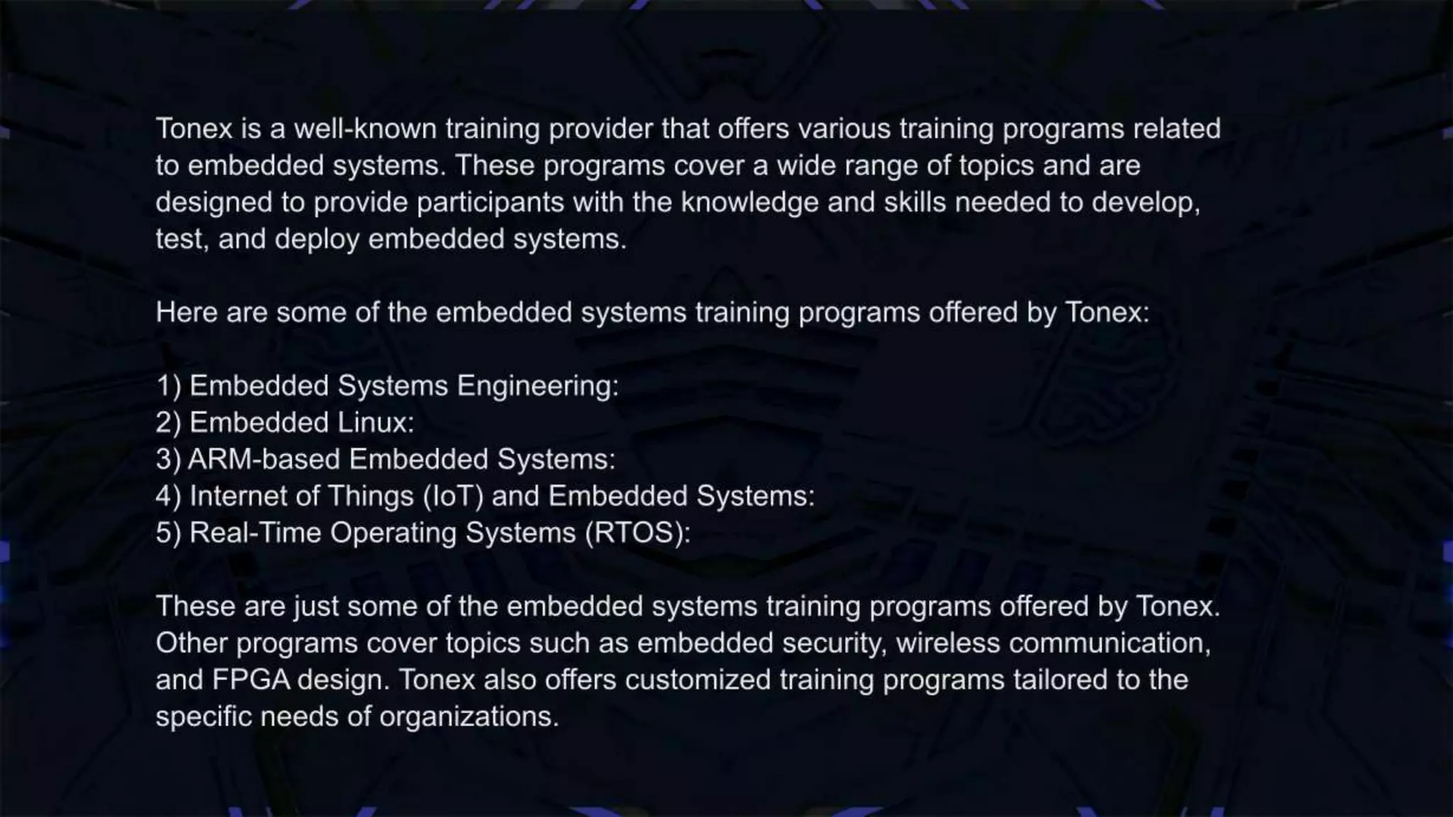 Embedded Systems Training Programs | PPT