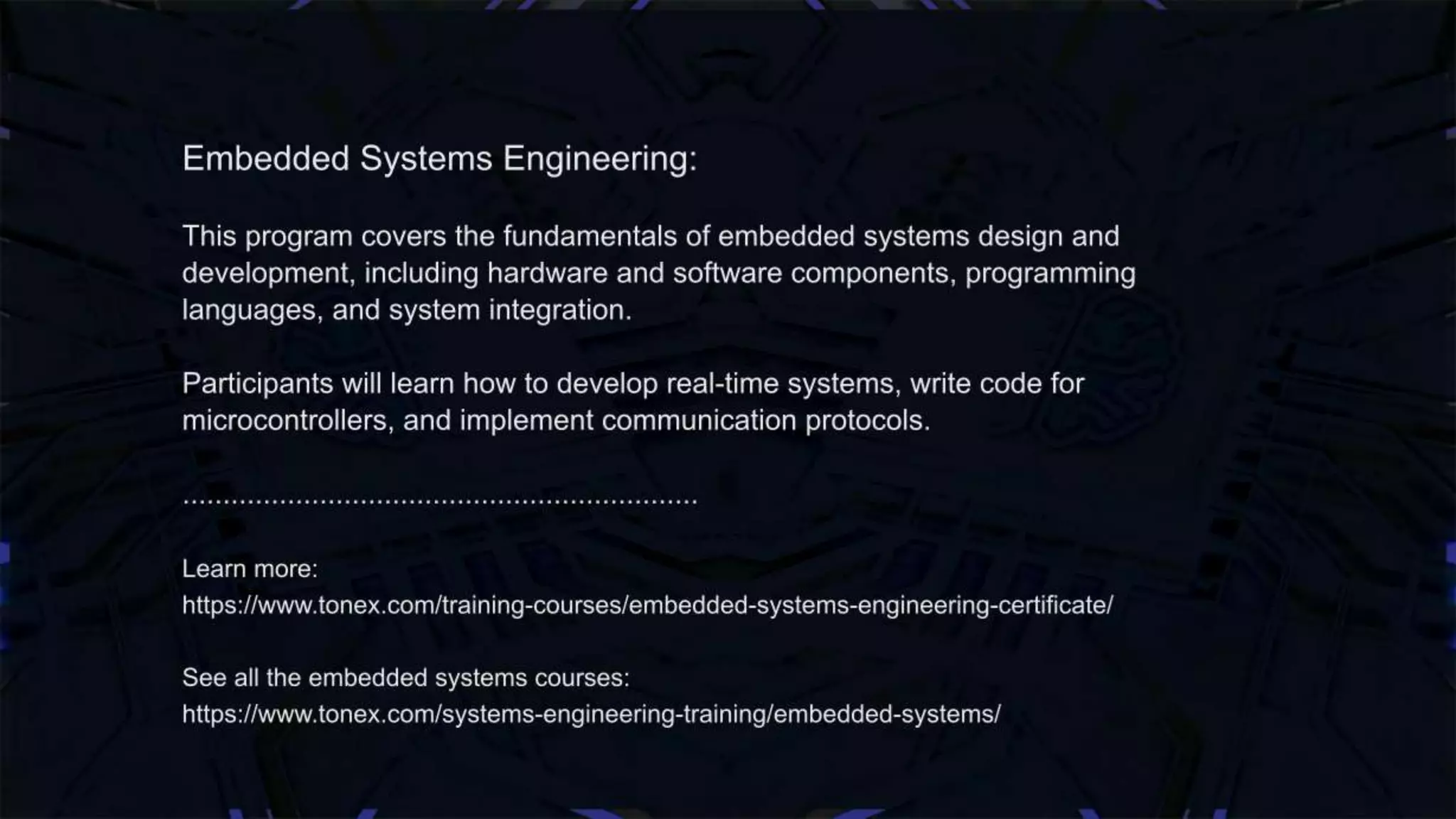 Embedded Systems Training Programs | PPT