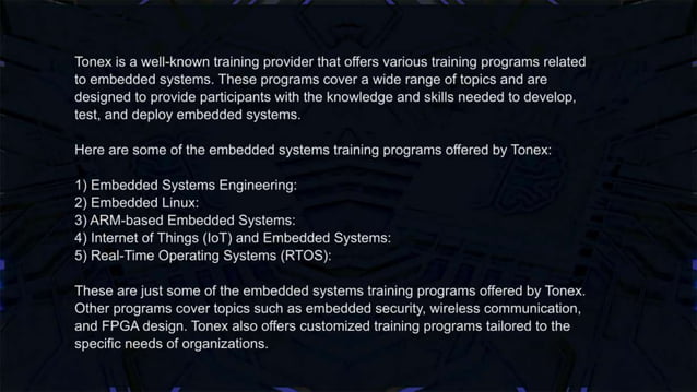 Embedded Systems Training Programs | PPT