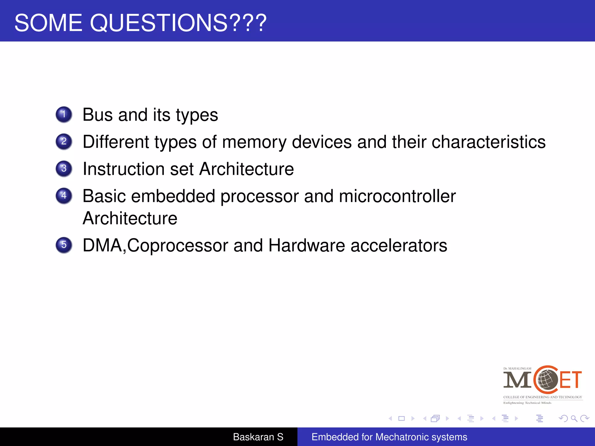 Embedded systems unit1 | PDF