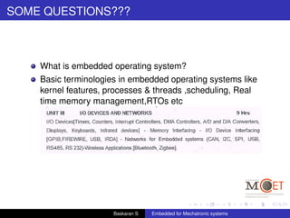 Embedded systems unit1 | PPT