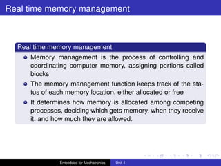 Embedded systems unit4 | PDF | Operating Systems | Computer Software and Applications