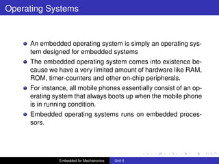 Embedded systems unit4 | PDF | Operating Systems | Computer Software and Applications