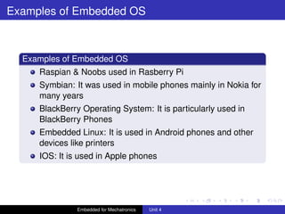 Embedded systems unit4 | PDF | Operating Systems | Computer Software and Applications