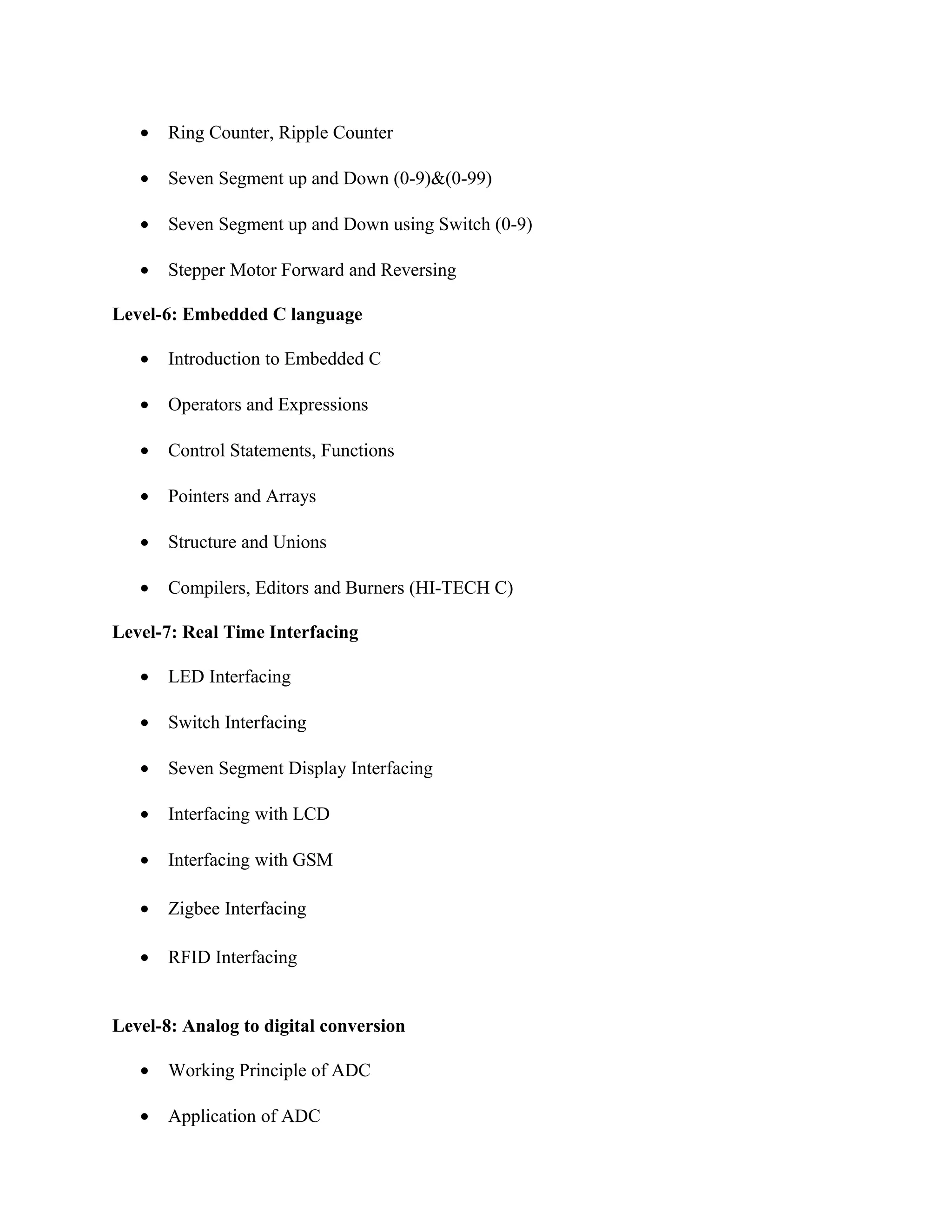 Embedded system syllabus | DOC