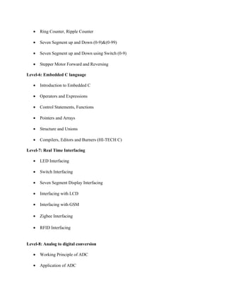 Embedded system syllabus | DOC