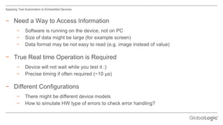 Embedded System Test Automation | PPTX