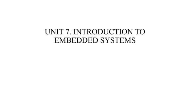embedded system embedded systems introduction | PPT