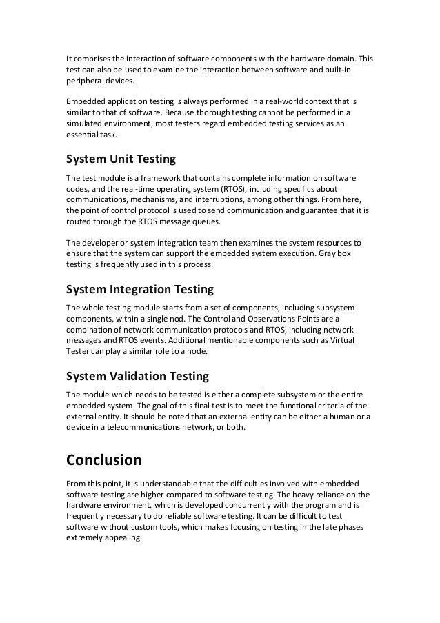 Embedded Testing Vs Software Testing Key Differencepdf