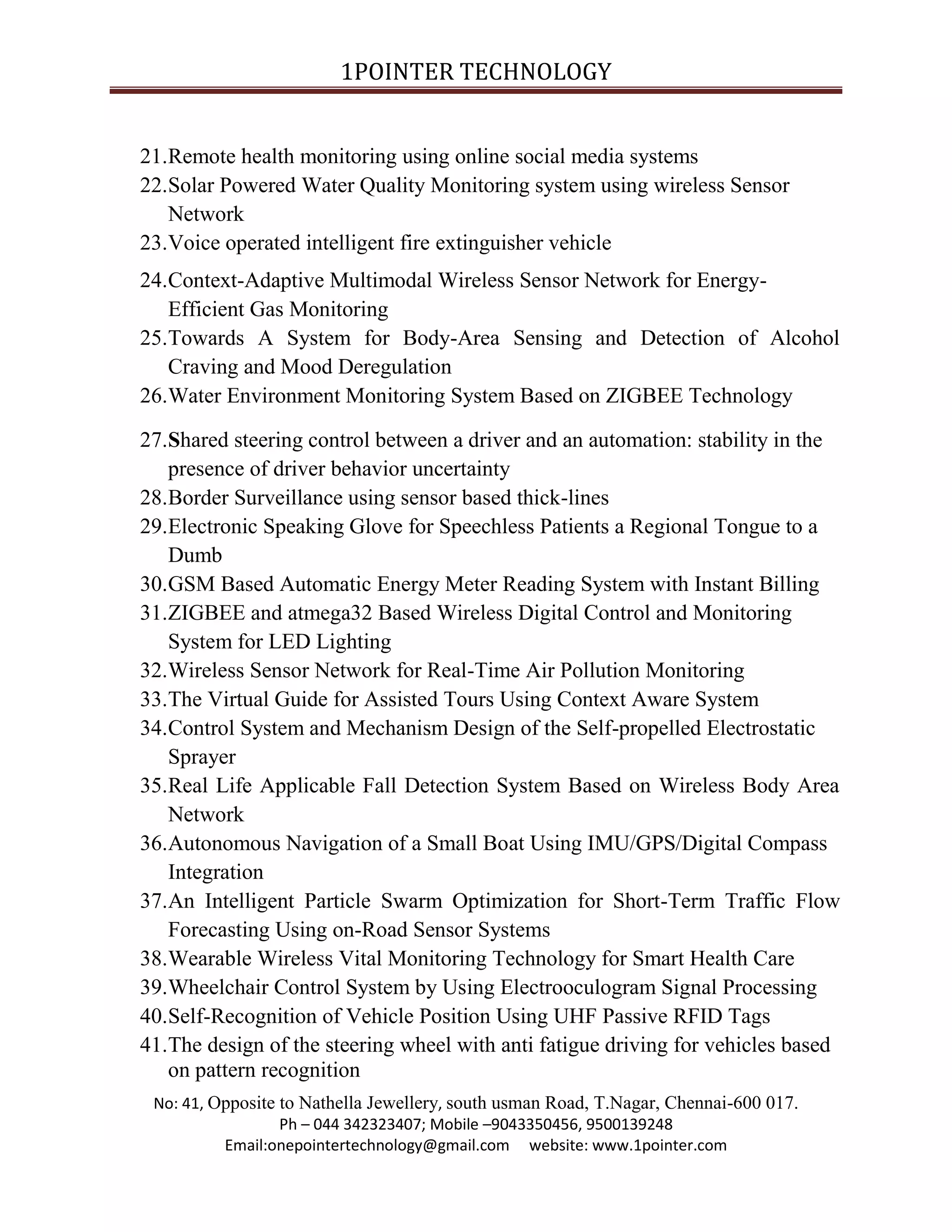 FINAL YEAR PROJECTS FOR ECE | DOCX