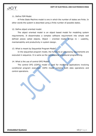 Embedded two mark question | PDF