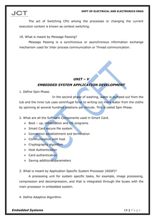 Embedded two mark question | PDF