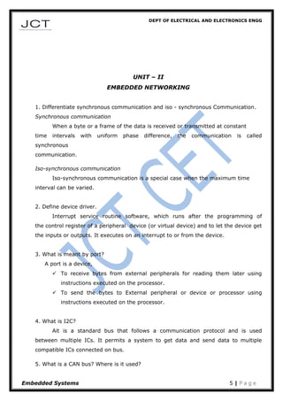 Embedded two mark question | PDF