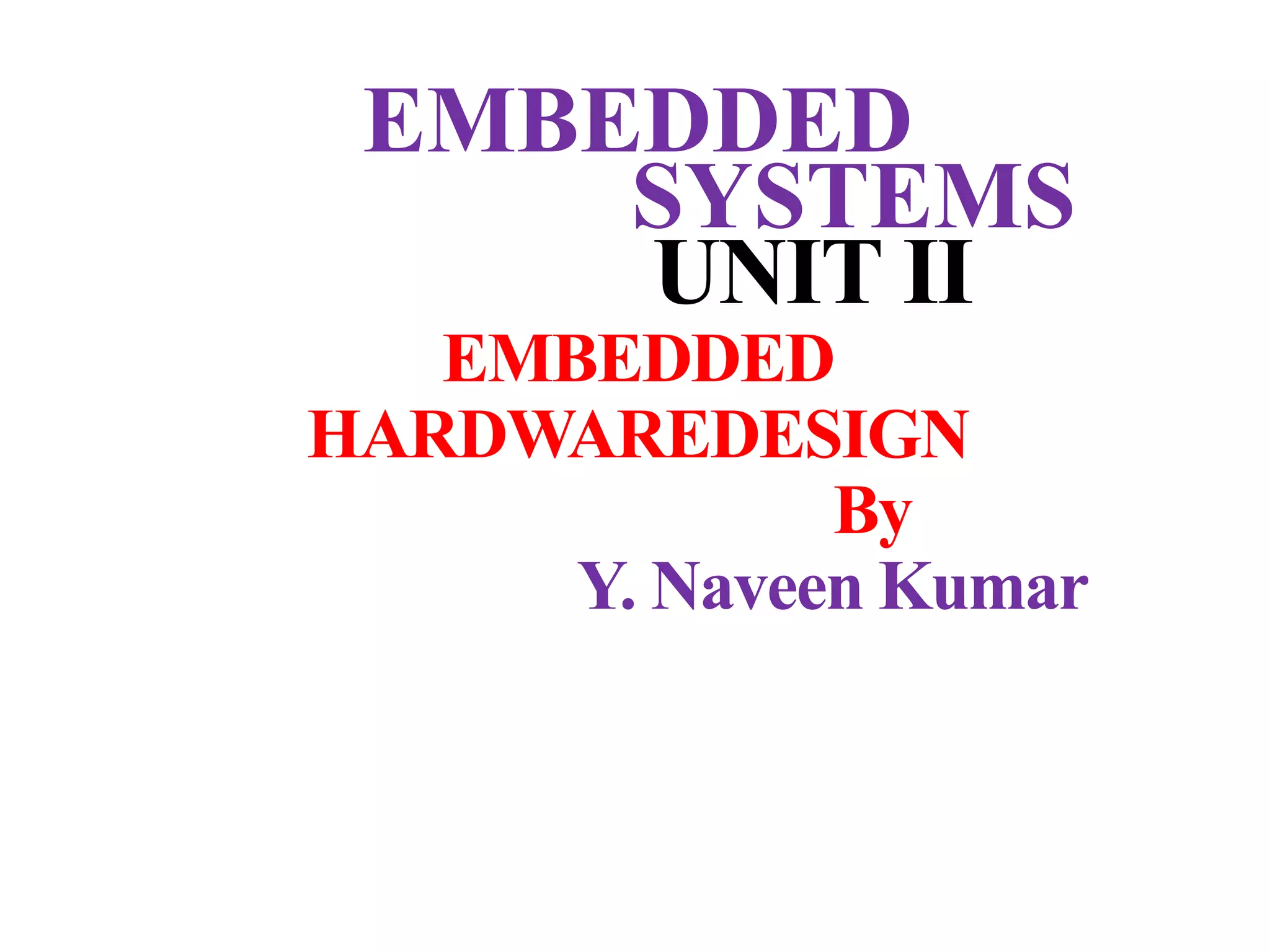 Embedded unit ii | PPT