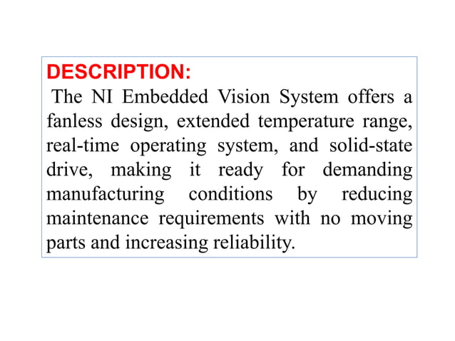 Embedded vision system | PPT