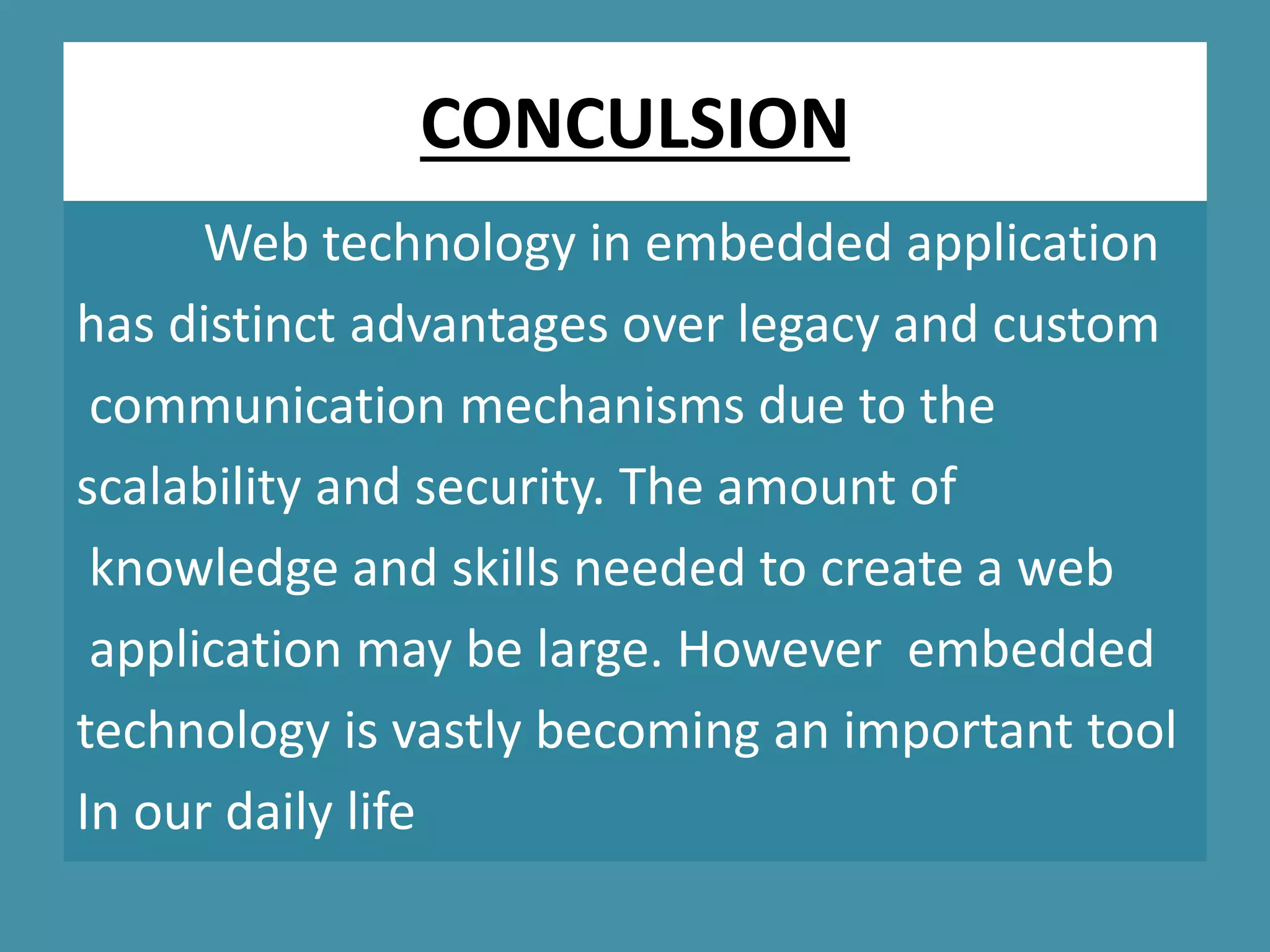 Embedded web technology | PPTX