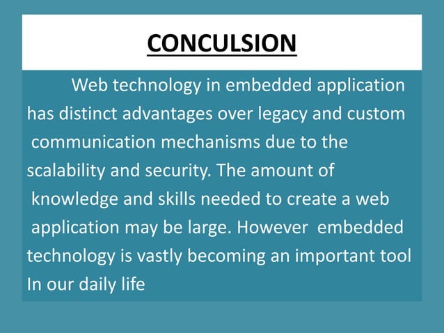 Embedded web technology | PPTX