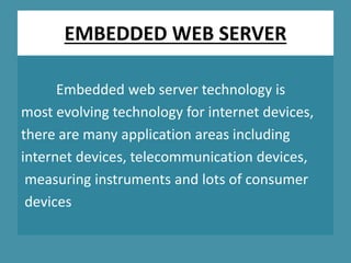 Embedded web technology | PPTX