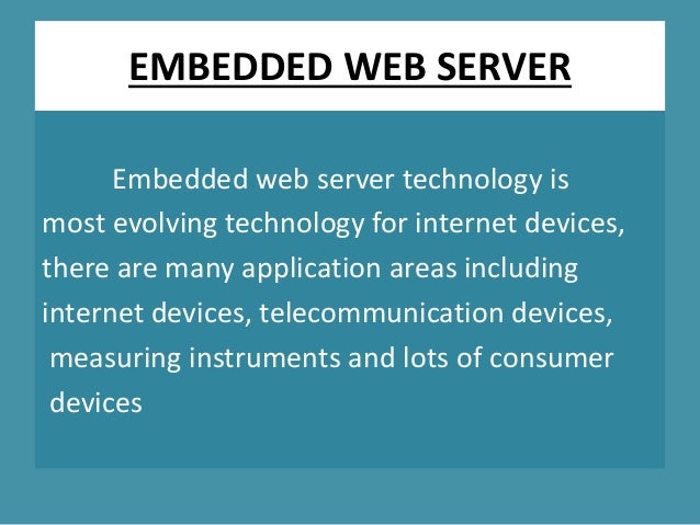 Embedded web technology