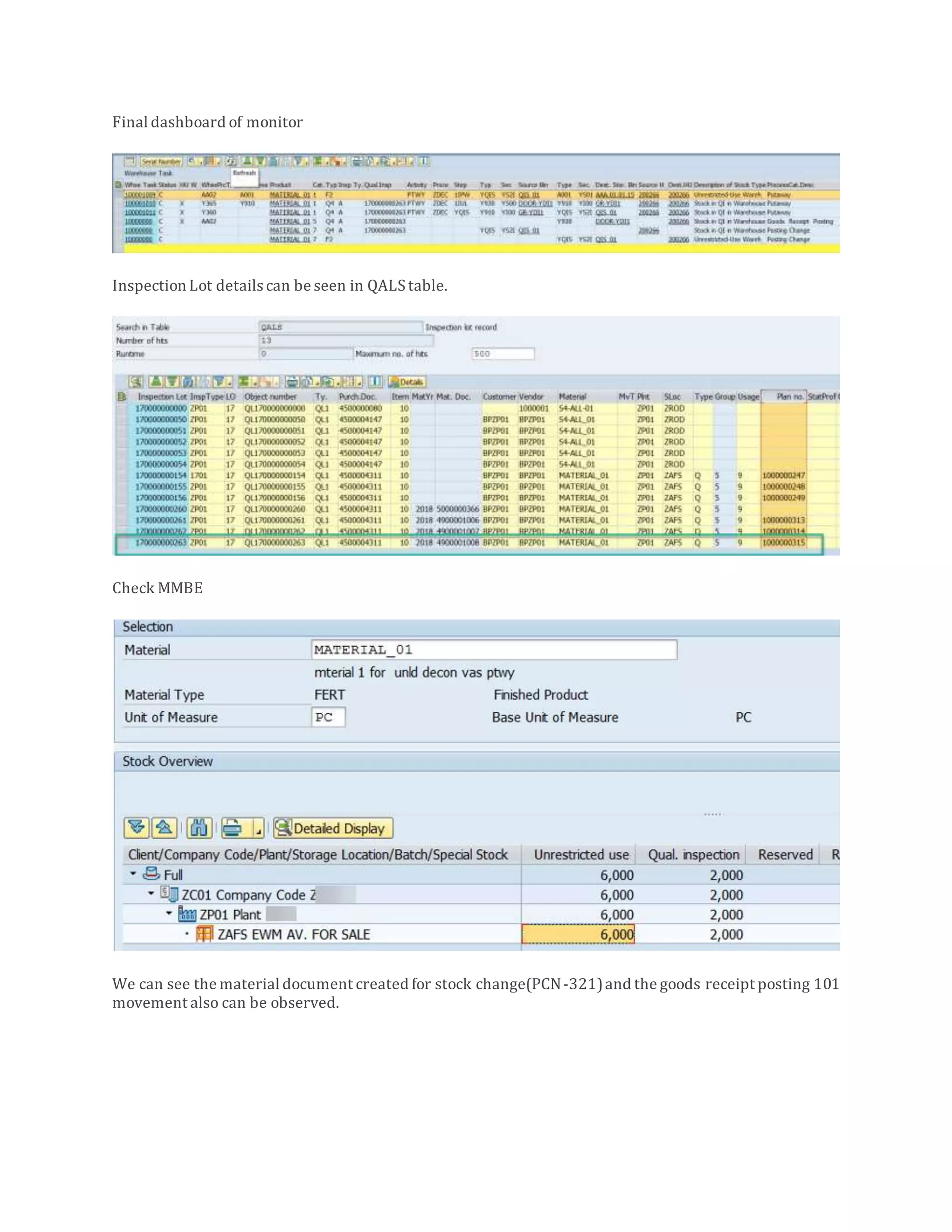 Embedded wm qm integration setup 1709 in s4-hana | DOCX
