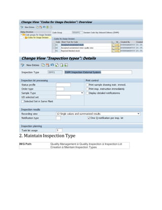 Embedded wm qm integration setup 1709 in s4-hana | DOCX