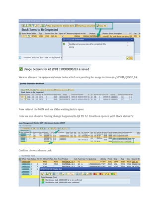 Embedded wm qm integration setup 1709 in s4-hana | DOCX