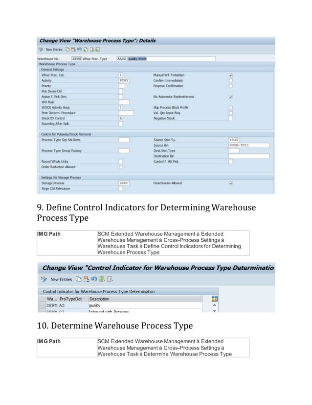 Embedded wm qm integration setup 1709 in s4-hana | DOCX