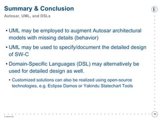 Model-based Automotive Software Development using Autosar, UML, and Domain-Specific Languages | PPTX