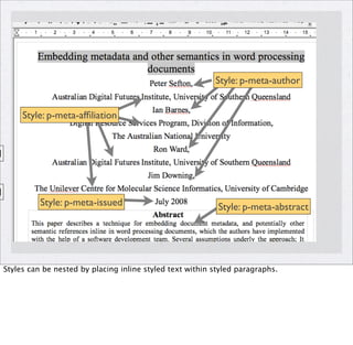 Embedding Metadata In Word Processing Documents | PDF