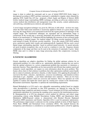 Embedding and Extraction Techniques for Medical Images-Issues and Challenges | PDF