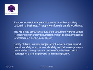 Embedding a Safety Culture | PPTX