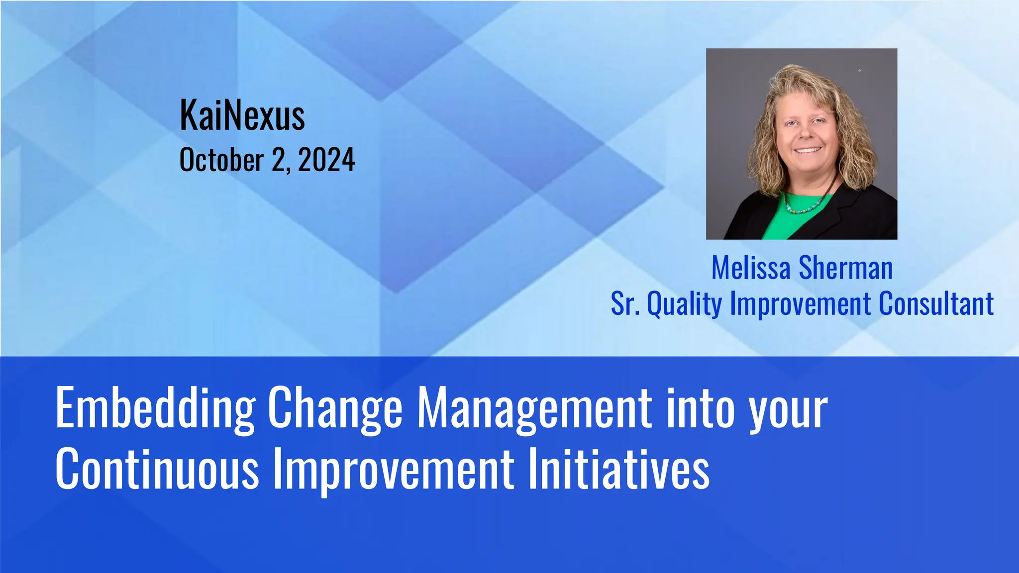 Embedding Change Management into your Continuous Improvement ...
