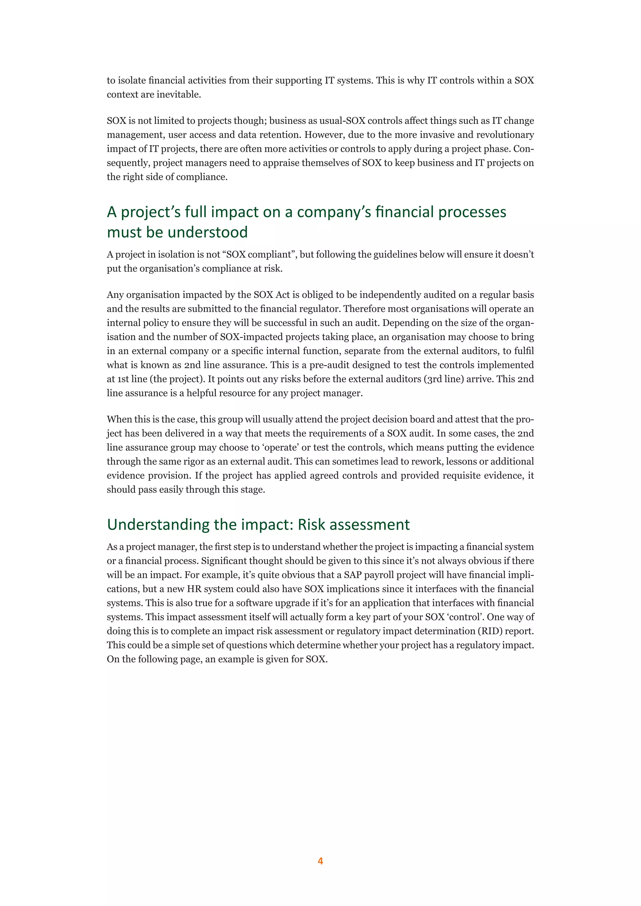 Embedding compliance: how to integrate sarbanes-oxley in your projects ...