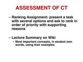 Embedding Critical Thinking Skills in Education teaching | PDF ...
