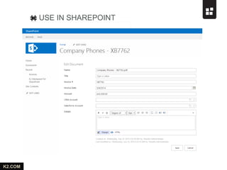 Embedding K2 smartforms | PPT
