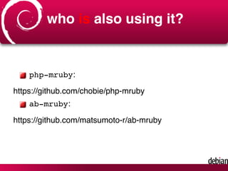 Embedding mruby into c and an actual example | PPT