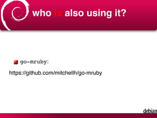 Embedding mruby into c and an actual example | PPT