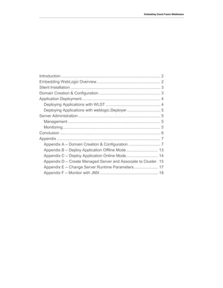 Embedding Oracle Weblogic Server 1871199 | PDF
