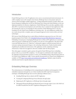 Embedding Oracle Weblogic Server 1871199 | PDF