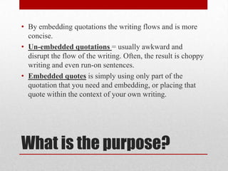 Embedding quotations | PPTX