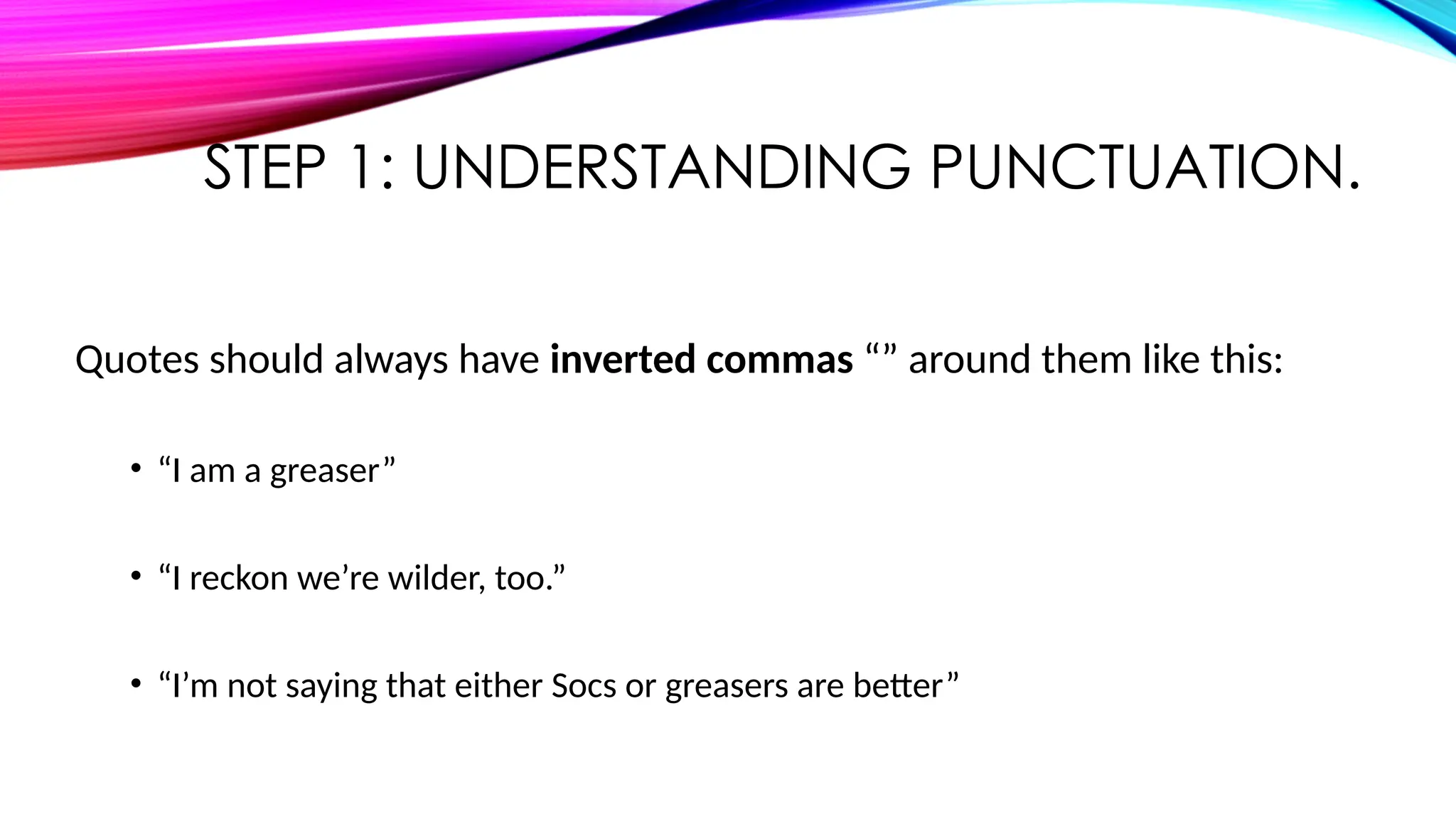 Embedding quotes in The Outsiders PowerPoint | PPT