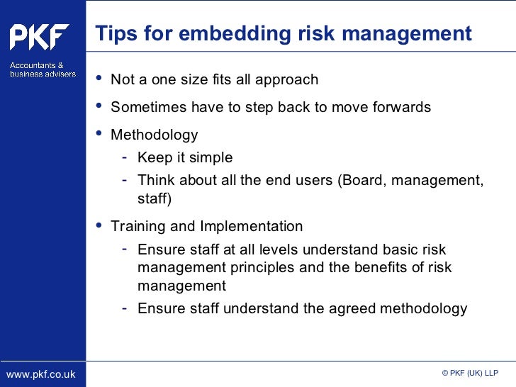 Embedding Risk Management In Further Education Presentation Feb 08