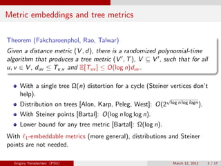 l1-Embeddings and Algorithmic Applications | PPT