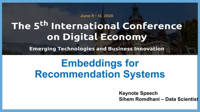 Embeddings For Recommendation Systems Ppt 6542