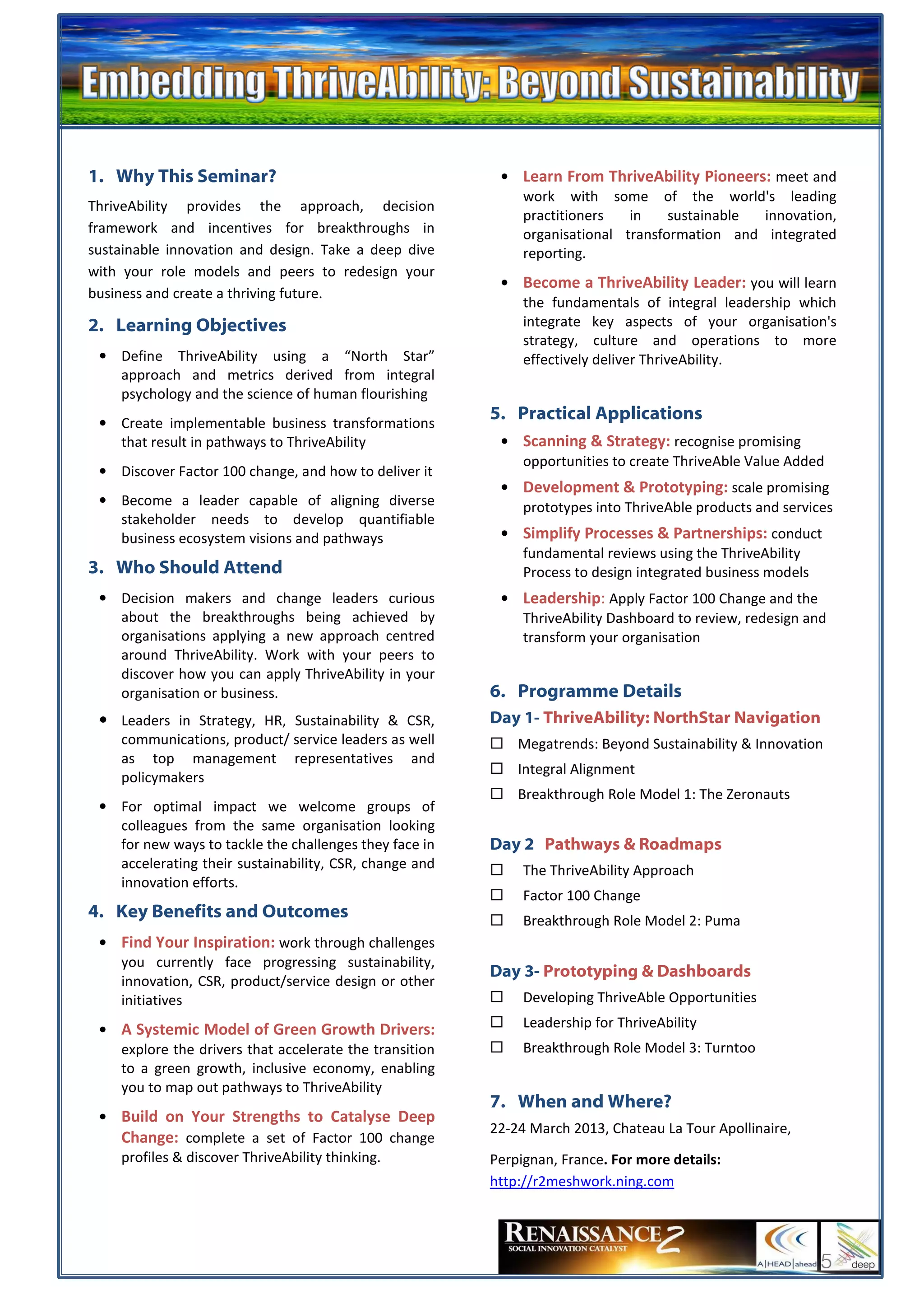 Embedding ThriveAbility Program 1 pager v2 | PDF Embedding ThriveAbility Program 1 pager v2 | PDF