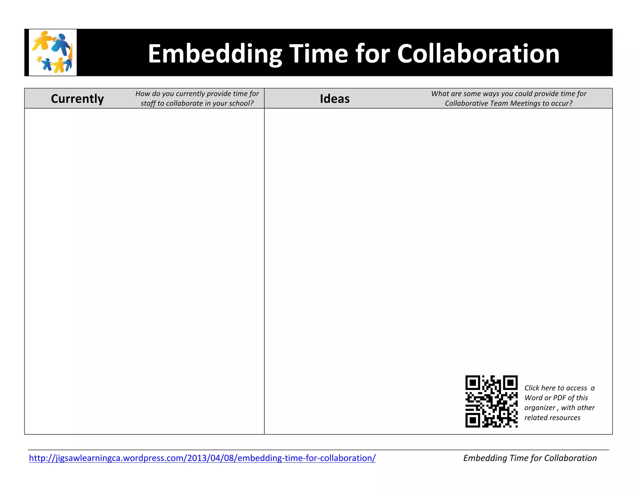 Embedding time for collaboration chart | PPT