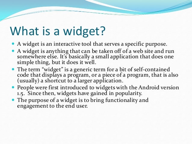 Embedding widgets into a wiki or website