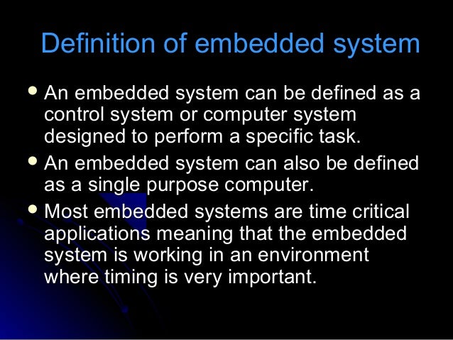 Embedded systems