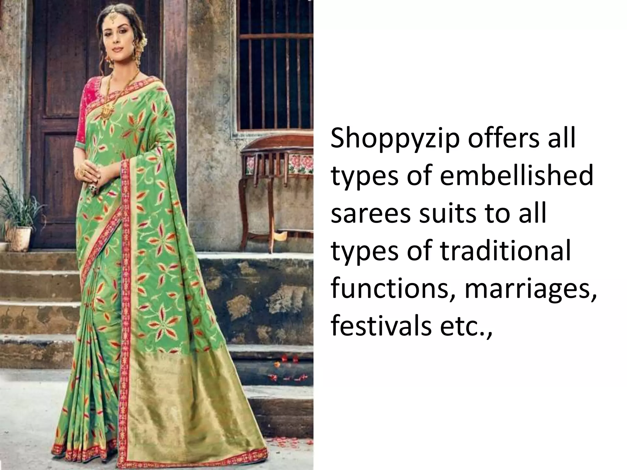 Embellished saree collection | PPT