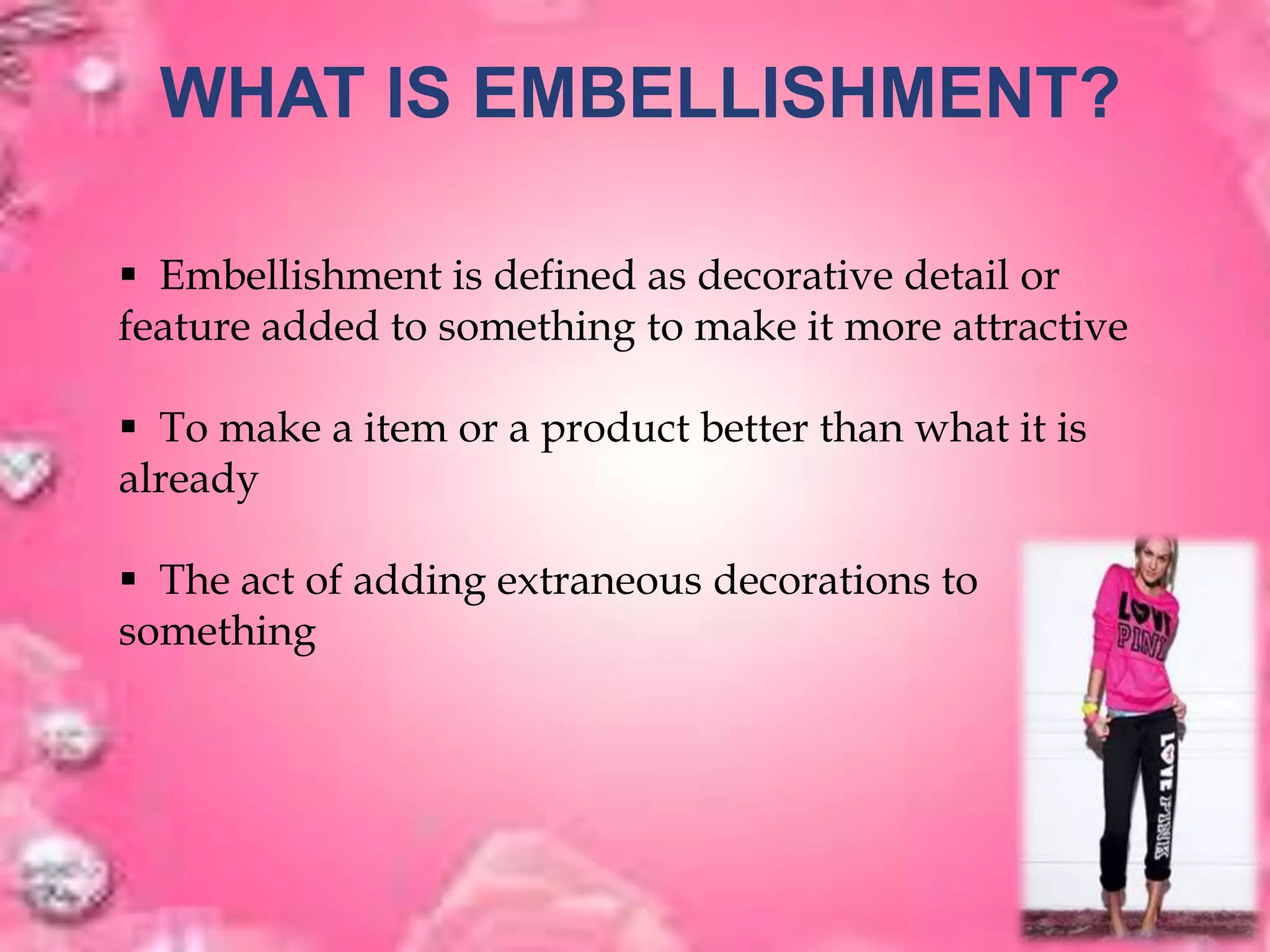 Embellishment Techniques | PPTX